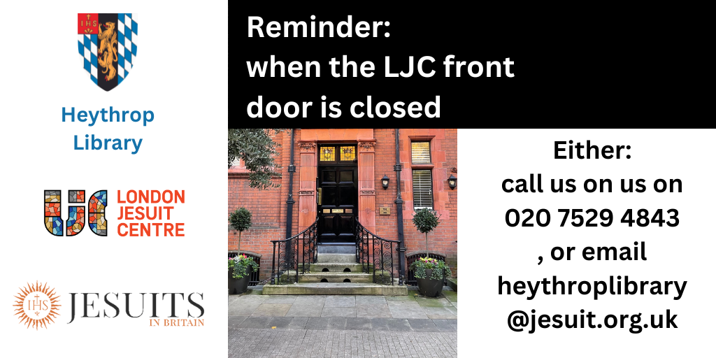 Heythrop Library – A theology and philosophy collection